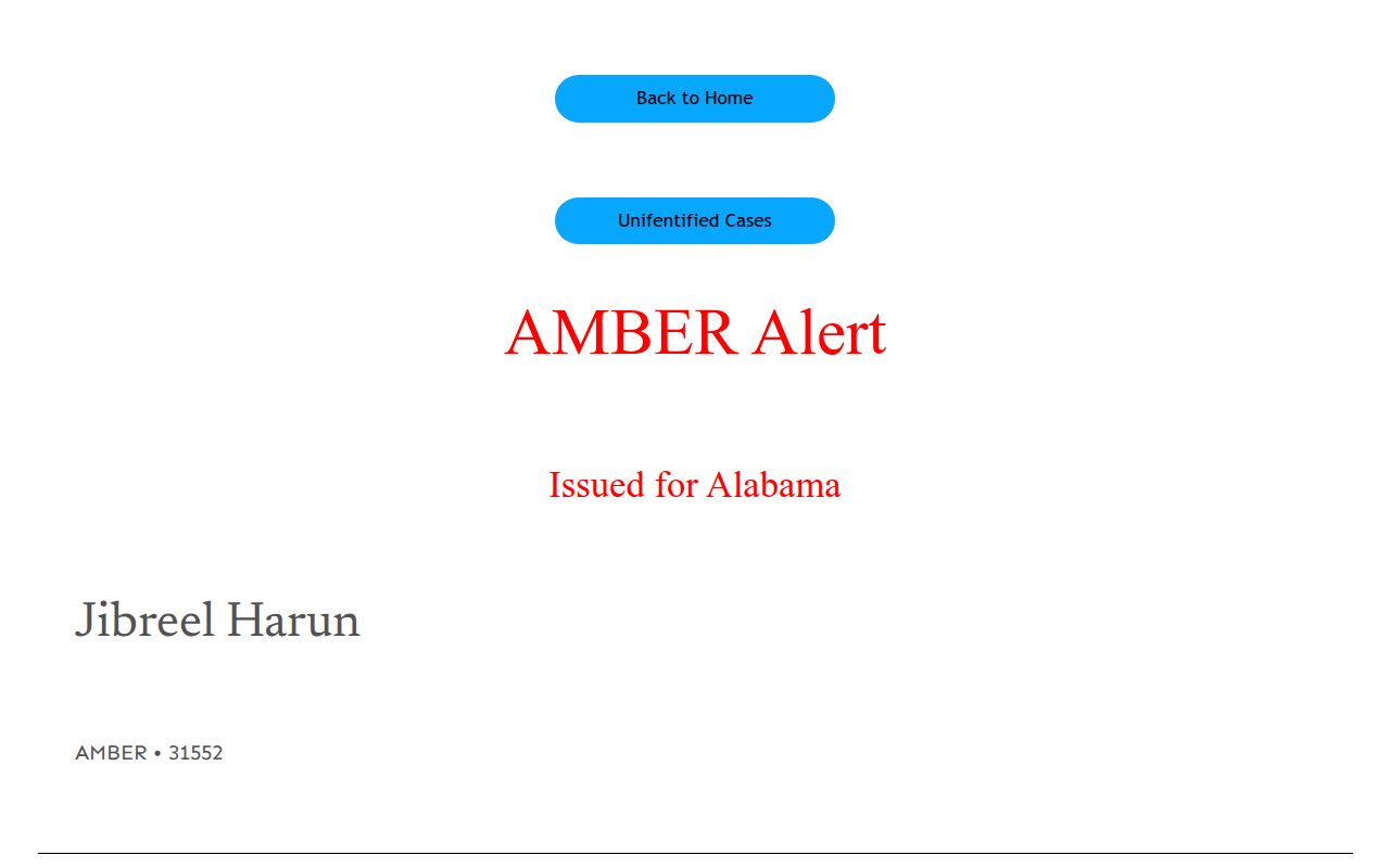 Have You Seen Me? - AMBER 01